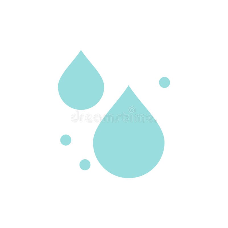 Water, Drop, Spring Flat Color Icon. Vector Icon Banner Template Stock ...