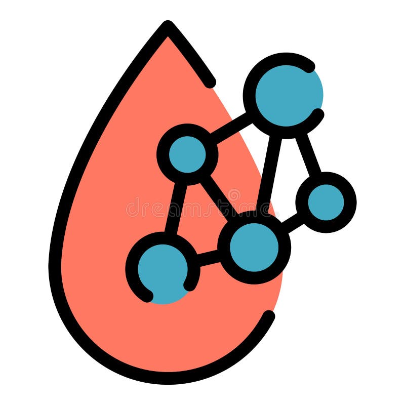 Water Drop Structure Icon Color Outline Vector Stock Illustration ...