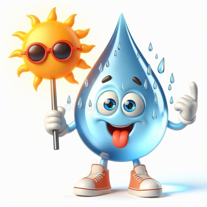 Water Drop Sweating Under Intense Heat from the Sun. Climate Change ...