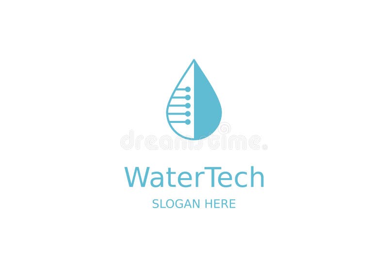 Water Drop Tech Symbol Logo Design Template.Vector Stock Vector ...
