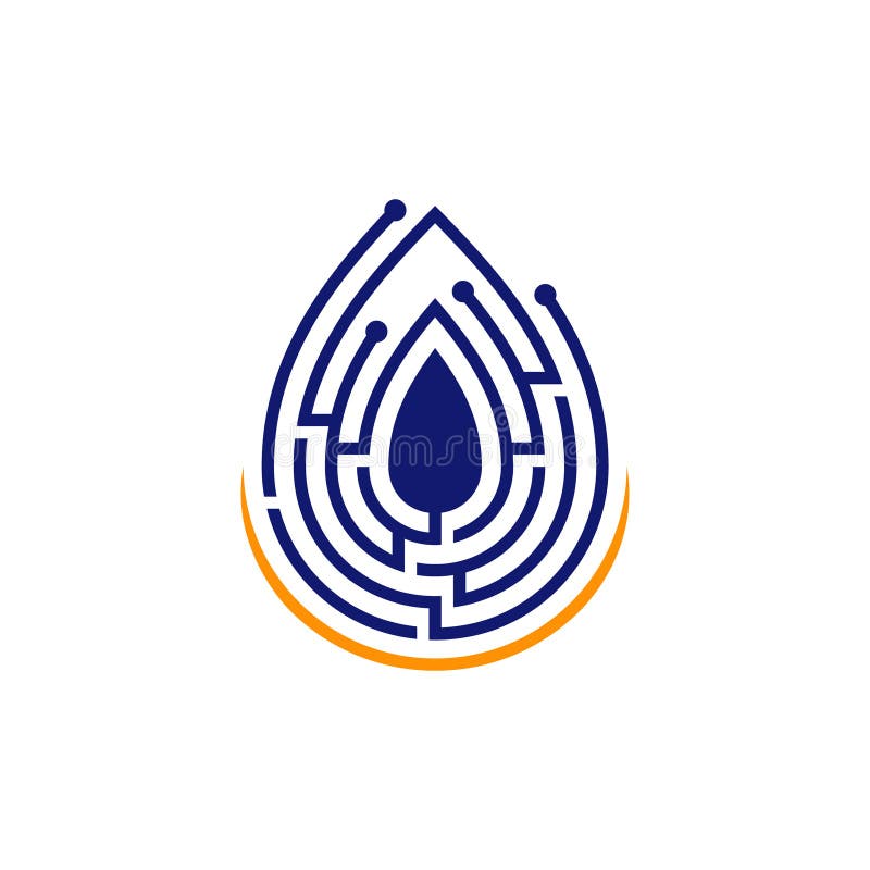 Water Drop Technology Logo and Stock Vector - Illustration of water ...