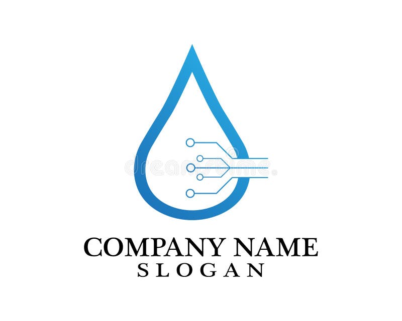 Water Drop Technology Logo Template, Icon, Symbol Stock Vector ...