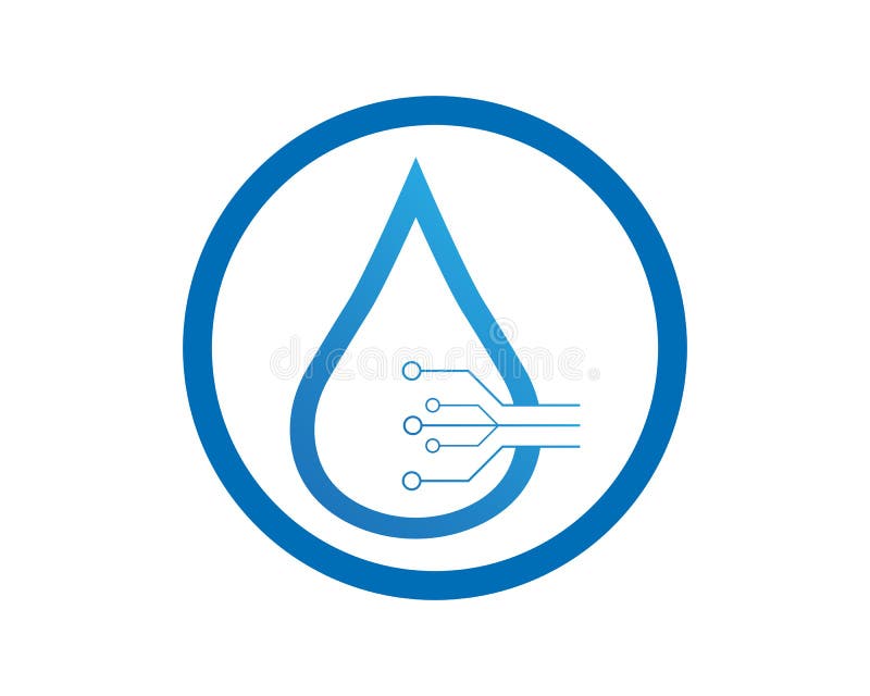 Water Drop Technology Logo Template, Icon, Symbol Stock Vector ...