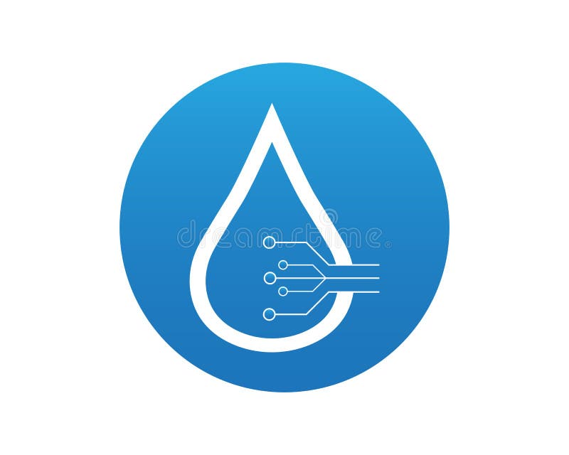 Water Drop Technology Logo Template, Icon, Symbol Stock Vector ...