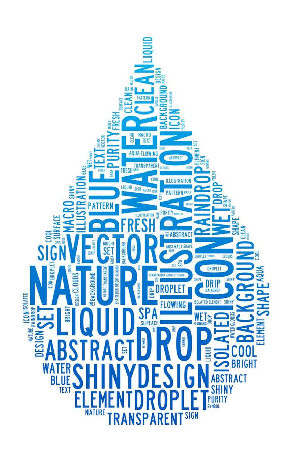 Drop Text Design Vector Illustrator with Water Drops Stock Vector ...