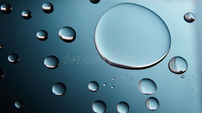 Water Drops Background with Big and Small Drops Stock Photo - Image of ...
