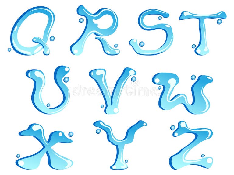 Water Drop Font Stock Illustrations – 18,796 Water Drop Font Stock ...