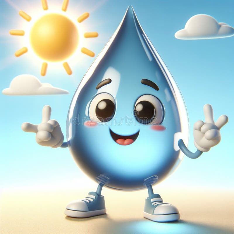 Water Drop Under Intense Heat from the Sun. Climate Change. World Water ...