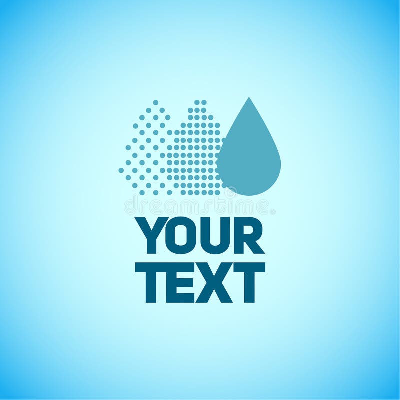 Water Drop - Vector Business Logo Template Concept Illustration. Blue ...