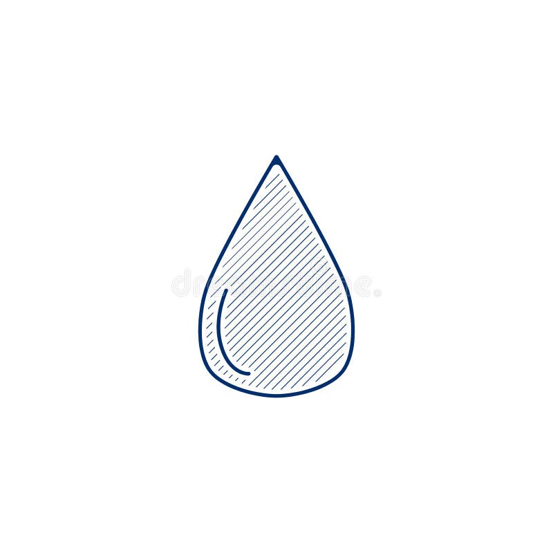 Water Drop Line Icon. Oil Drop Linear Outline Icon Stock Vector ...