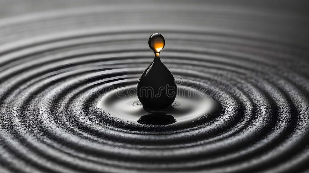 Water Drop Waves Water Drop Black Tone Background Stock Illustration ...
