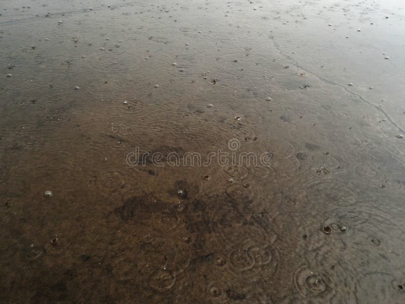 Water Drop on Wet Dirty Ground in Rainy Day Stock Image - Image of ...