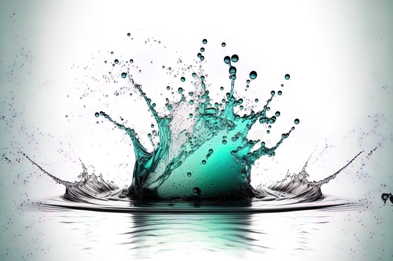 Water Drop on White Backdrop. AGI Stock Illustration - Illustration of ...