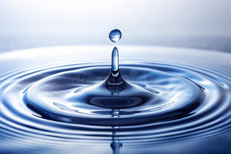 Water Drop on White Background Stock Illustration - Illustration of ...