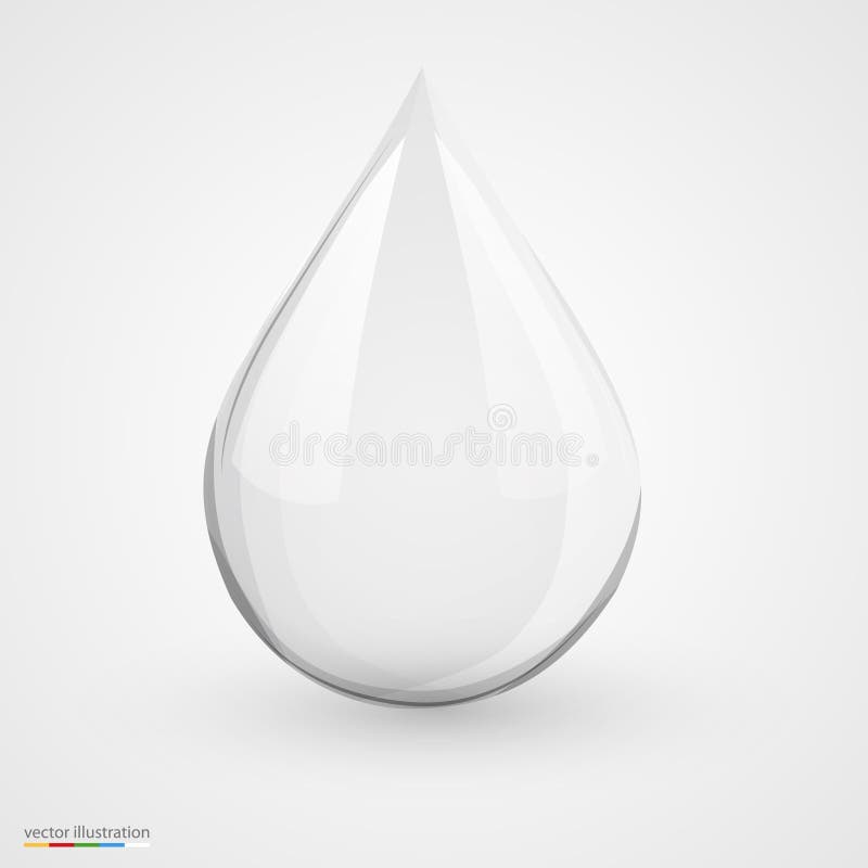 Water Drop Realistic Vector Illustration Stock Vector - Illustration of ...