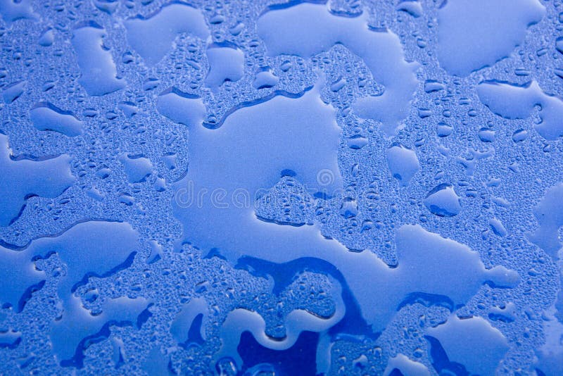 Water droplet on car stock photo. Image of abstract, blue - 3815168