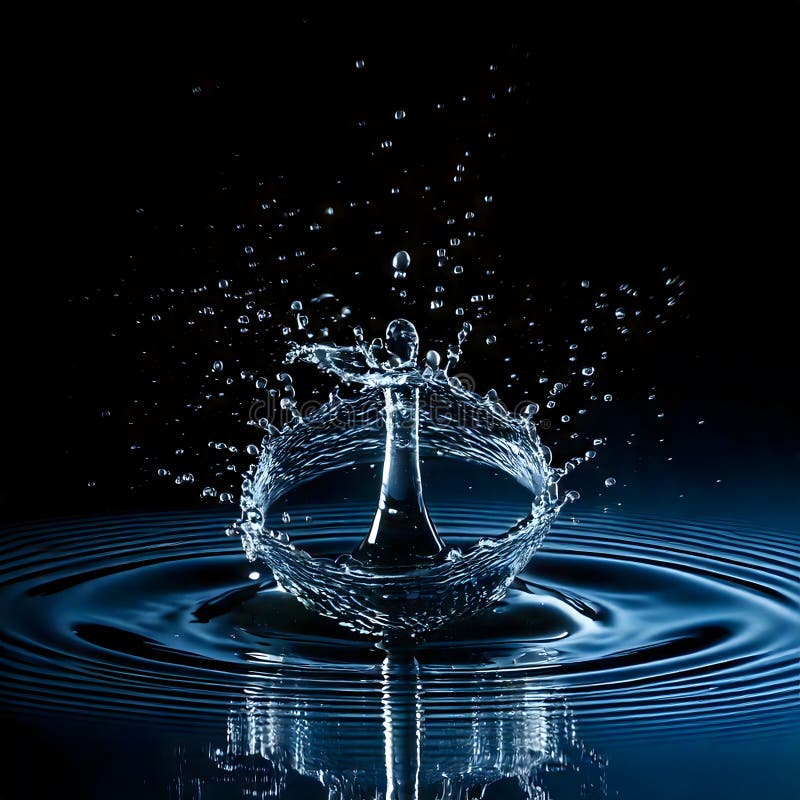 Water Droplet Collision stock illustration. Illustration of precision ...
