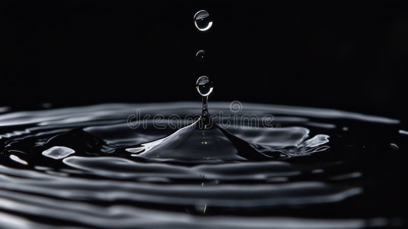 Water Droplet in Dark stock illustration. Illustration of nature ...