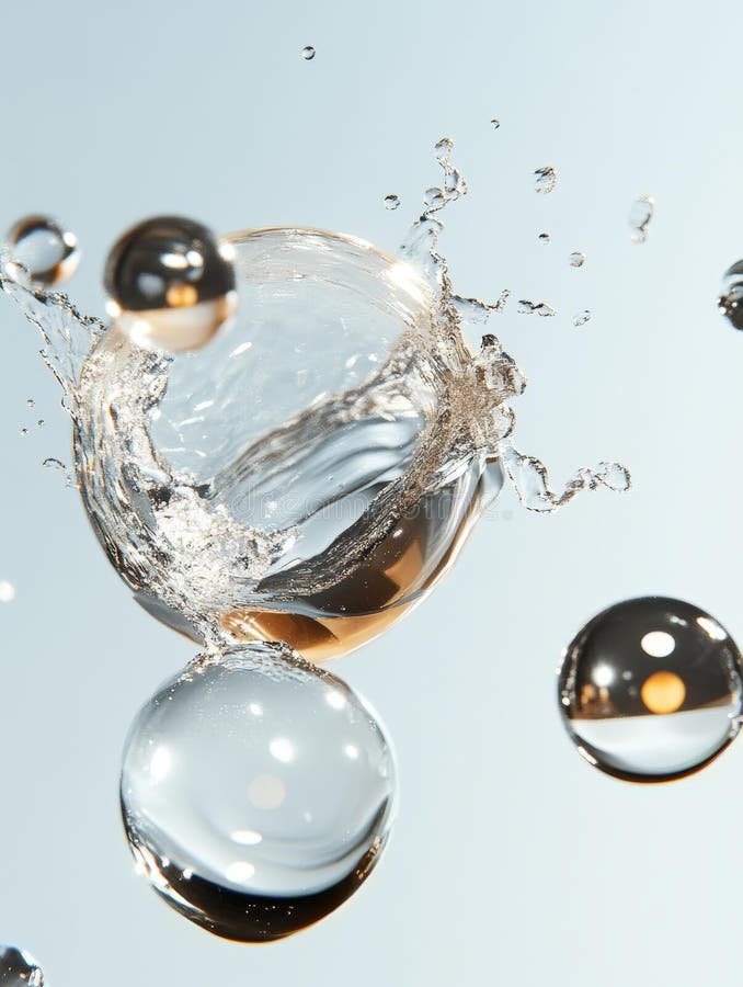 A Water Droplet Explodes into a Beautiful Splash Creating a Large ...
