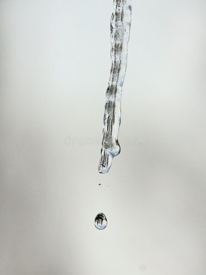 Droplet Falling in the Glass of Water Stock Image - Image of macro ...