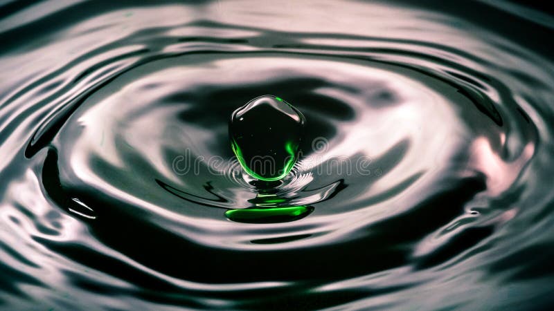 Water Droplet Falling into Water Surface. Stock Photo - Image of ripple ...