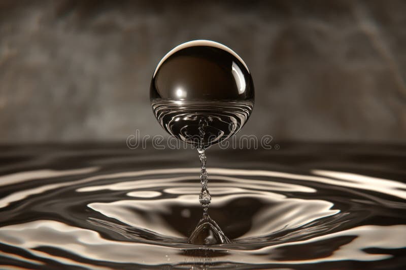 Water Droplet Creates a Perfect Sphere during Impact on a Calm Surface ...
