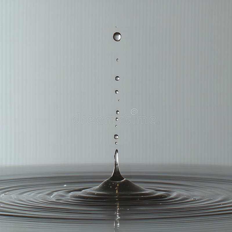 Water Droplet Impact Abstract Liquid Ripples and Splash High Resolution ...