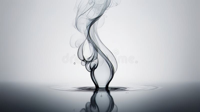 Water Droplet Impact Creating Abstract Art Stock Illustration ...