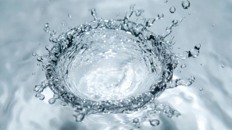 Water Droplet Impact, Crown Splash, Liquid Dynamics Stock Illustration ...