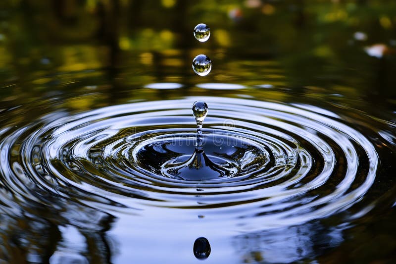 Water Drop Ripples stock illustration. Illustration of physics - 374205922