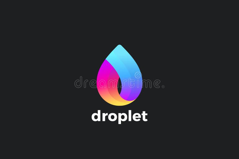Water Droplet Logo Abstract Drop Vector Template Infinite Loop Ribbon ...