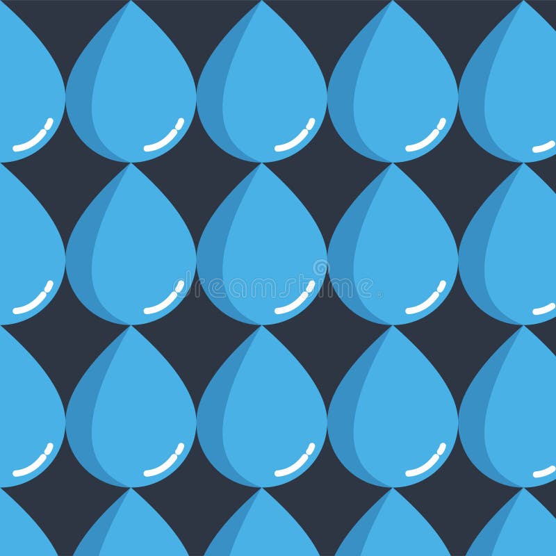 Water Droplet Patterns Illustration Vector on Blue Background Stock ...