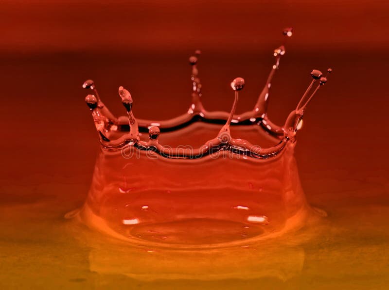 Water Droplet with Red and Orange Color Stock Photo - Image of drop ...
