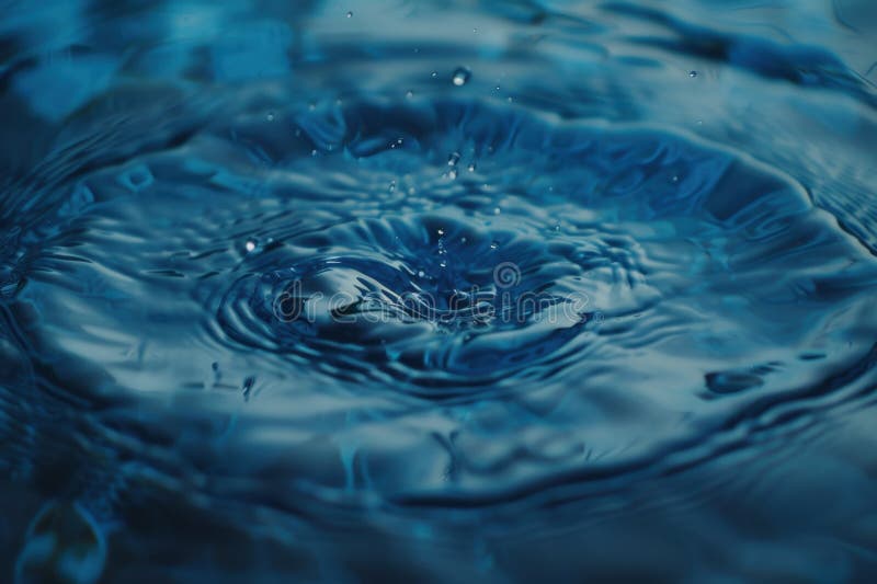 Water Droplet Ripple on Surface Stock Photo - Image of formation, drop ...
