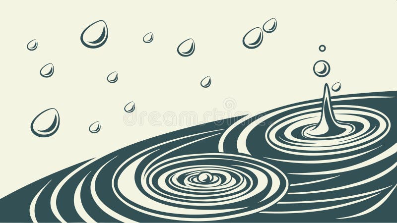 Water Droplet Ripples, Liquid and Nature Element Vector Design ...