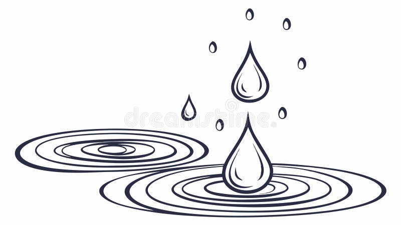 Water Droplet Ripples, Purity Hydration Cleanliness Vector, Vector ...