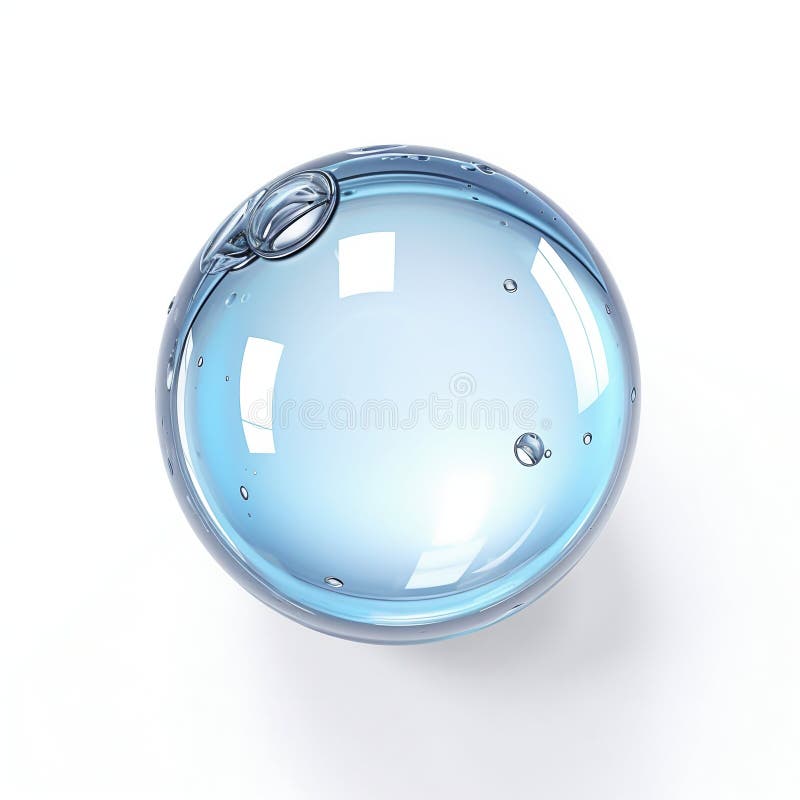 Water Droplet Sphere. Generative Ai Stock Illustration - Illustration ...