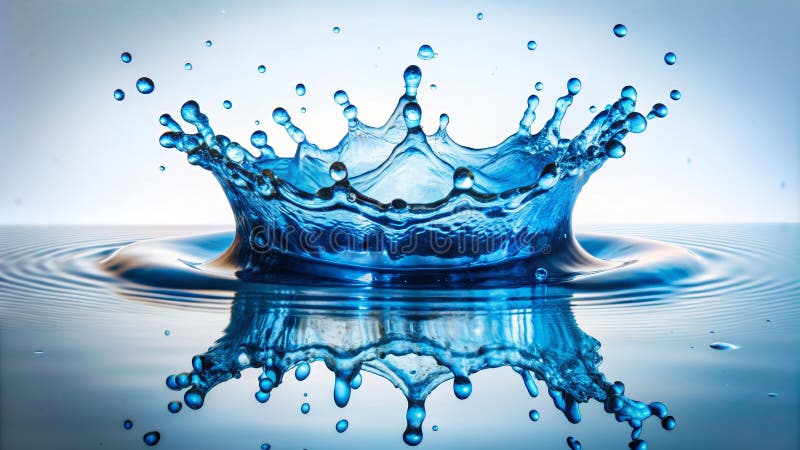 Water Droplet Splash Crown, Water Splash, Blue Liquid, Drop, Splash ...