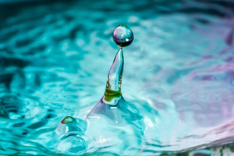 Water droplet splash stock photo. Image of motion, macro - 194057062
