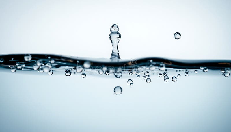 Water Droplet Splash Liquid Motion Generative AI Stock Illustration ...