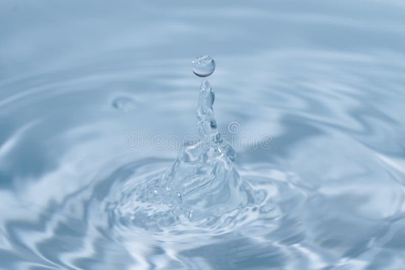 Water Droplet Splash with Wave Bounce Stock Image - Image of triple ...