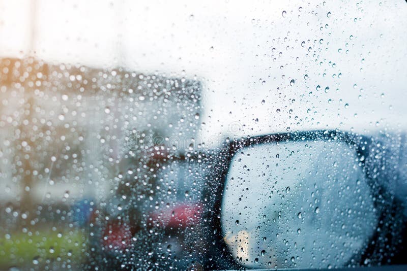 Water Droplet on Windshield Stock Image - Image of automobile, clean ...