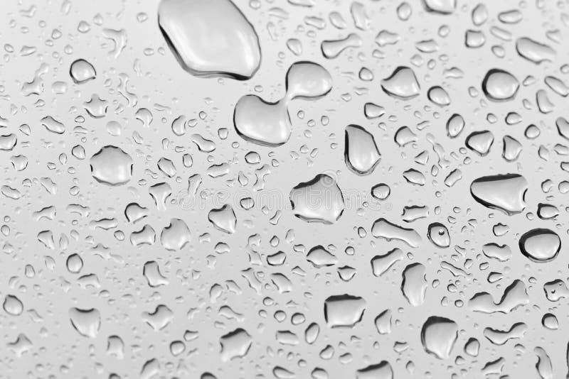 Water Droplets on a Gray Waterproof Surface Stock Photo - Image of ...