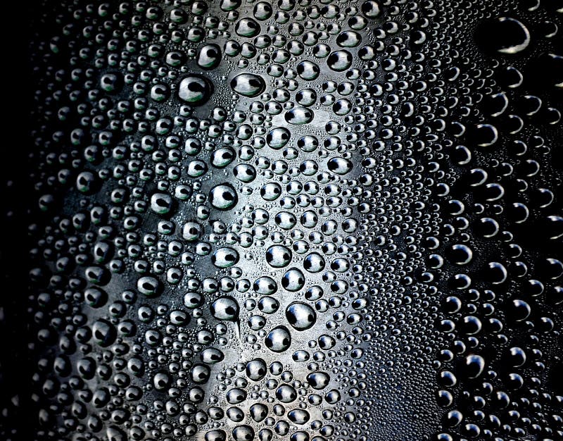 Water Droplets on Black Background Stock Photo - Image of bubble, clean ...