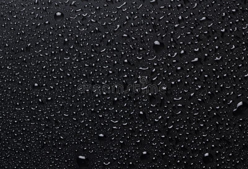 Water Droplets on a Black Background. Water Droplets on a Background of ...