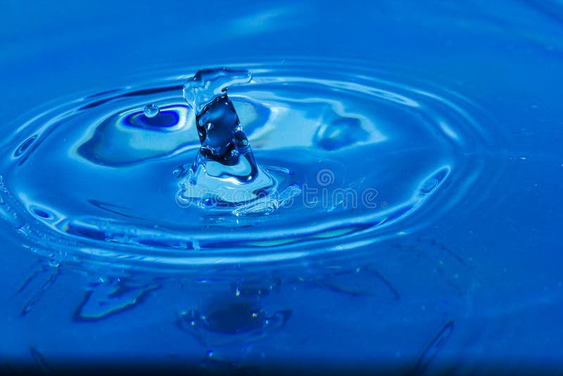 Water Droplets, Blue Water Drops Splashes. Stock Photo - Image of ...