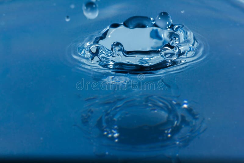 Water Droplets, Blue Water Drops Splashes. Stock Image - Image of ...