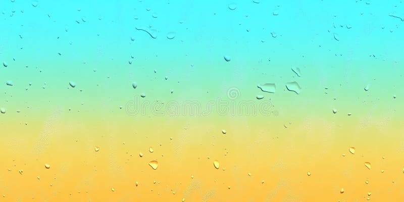 Water Droplets on a Blue and Yellow Gradient Stock Illustration ...