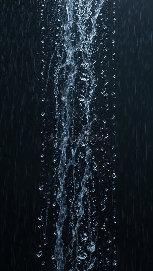 Water Droplets Cascading in a Dark Background Create a Mesmerizing ...