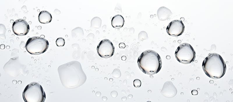 Water Droplets Close-up on White Surface Stock Image - Image of small ...